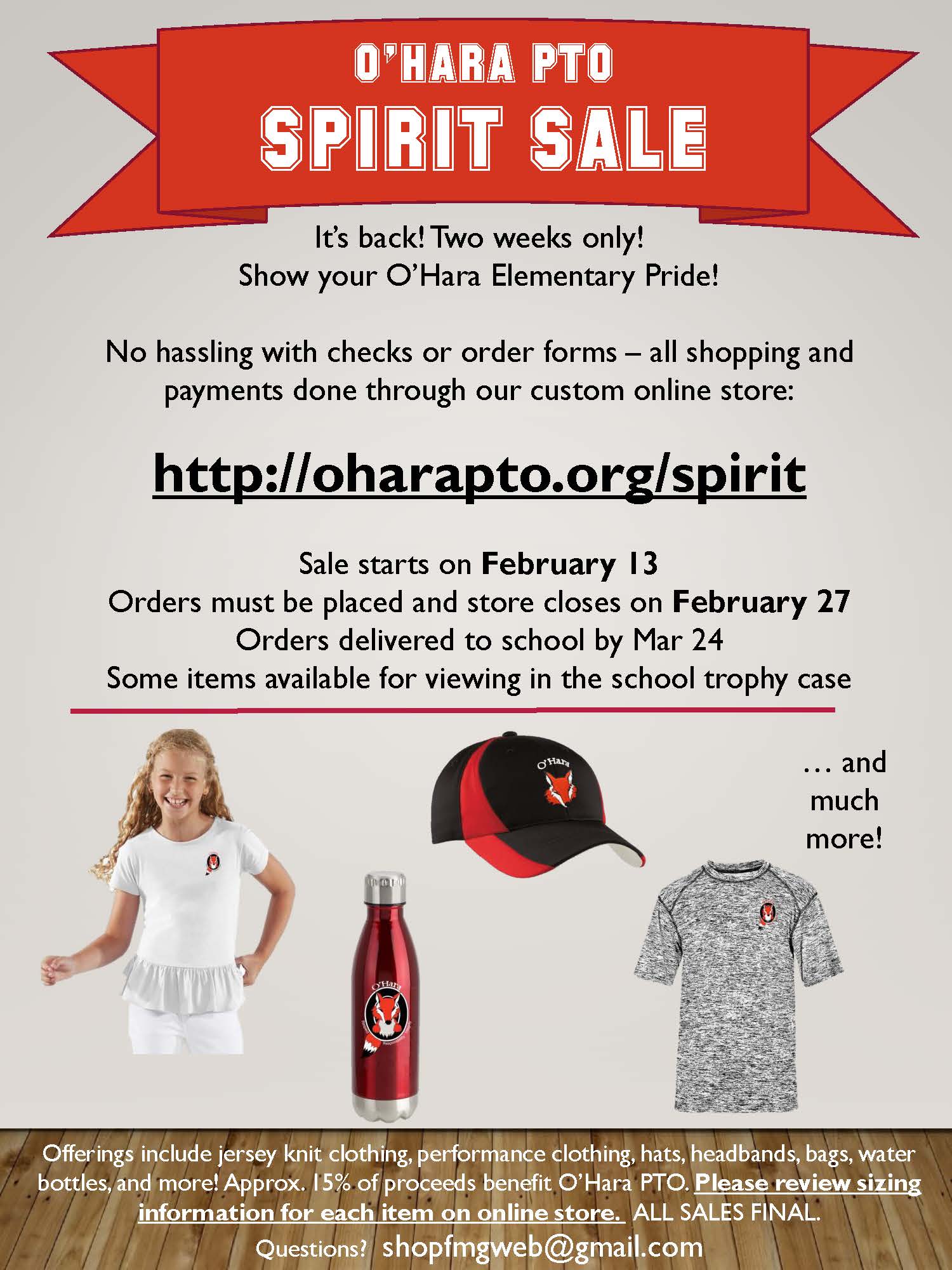 Spirit Sale – O'Hara Elementary PTO